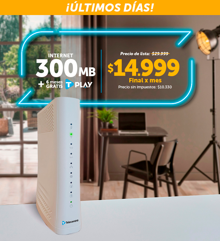 ¿Querés únicamente el servicio de Telecentro Internet?